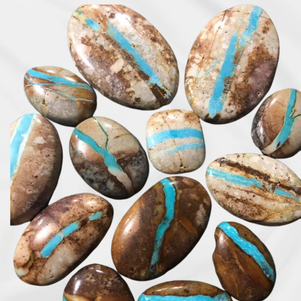 ROYSTON-BOULDER RIBBON TURQUOISE – The Wild Horse Co.